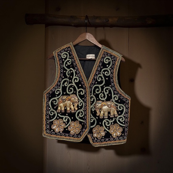 Carol Horn | Tops | Ornate Black And Gold Embroidered Vest | Poshmark
